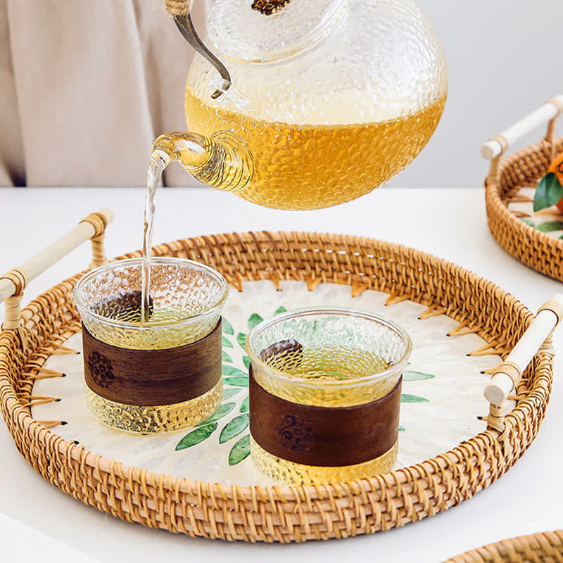 Rattan Woven Tray Snack Storage Basket – ownkoti