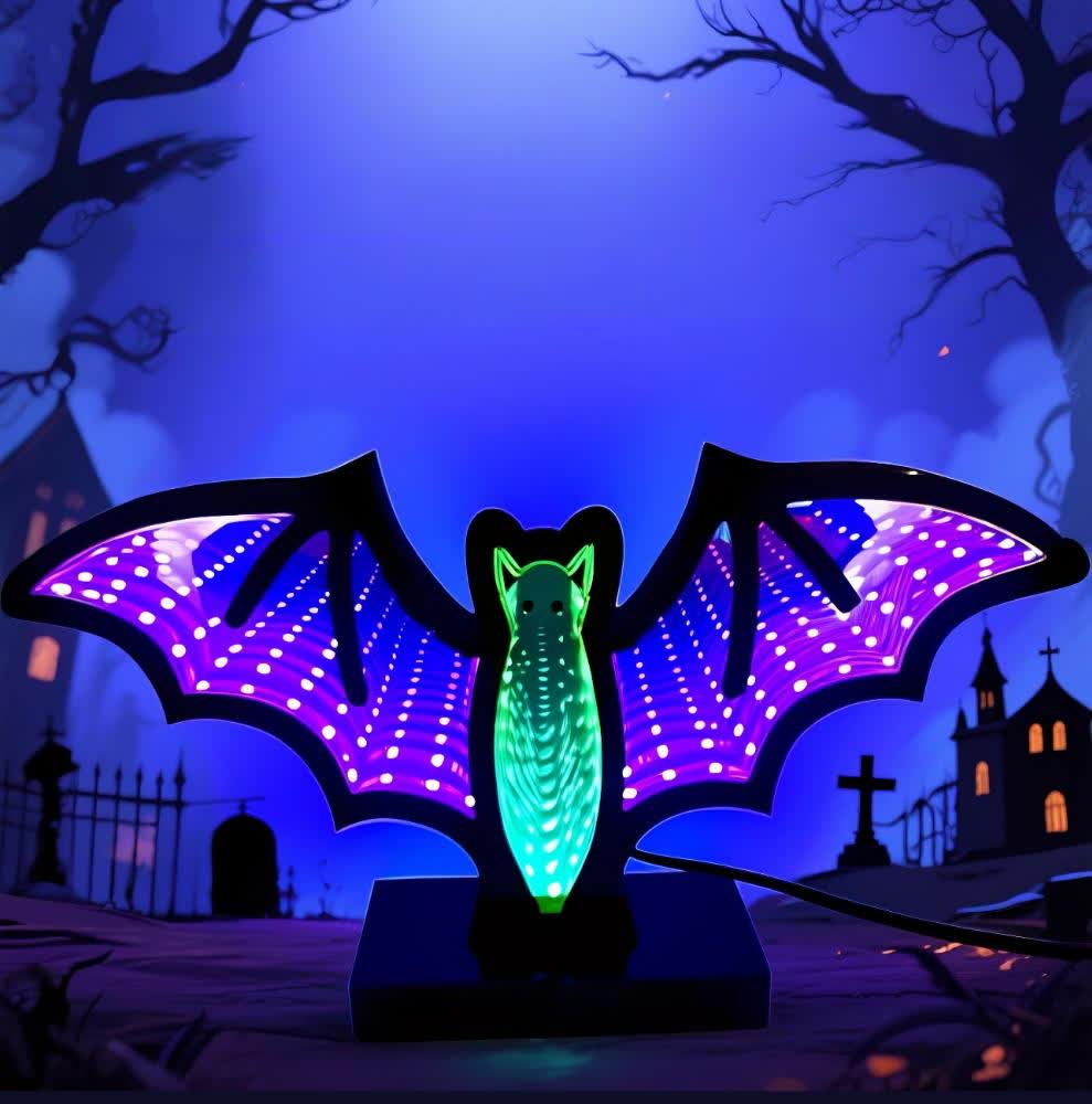 Ownkoti Halloween 3D Bat Infinity Lights – ownkoti