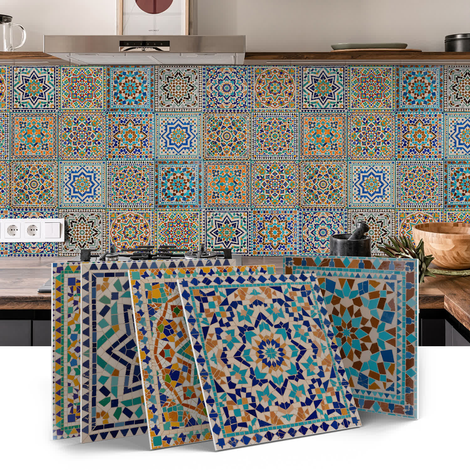 PET Foam Moroccan Mosaic Tile Wall Decals – ownkoti