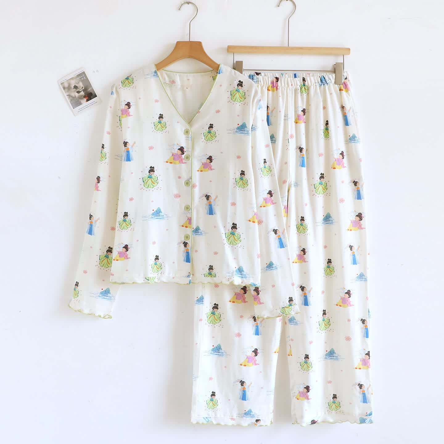 Ownkoti Oriental Cartoon Princess Cotton Gauze Loungewear – ownkoti