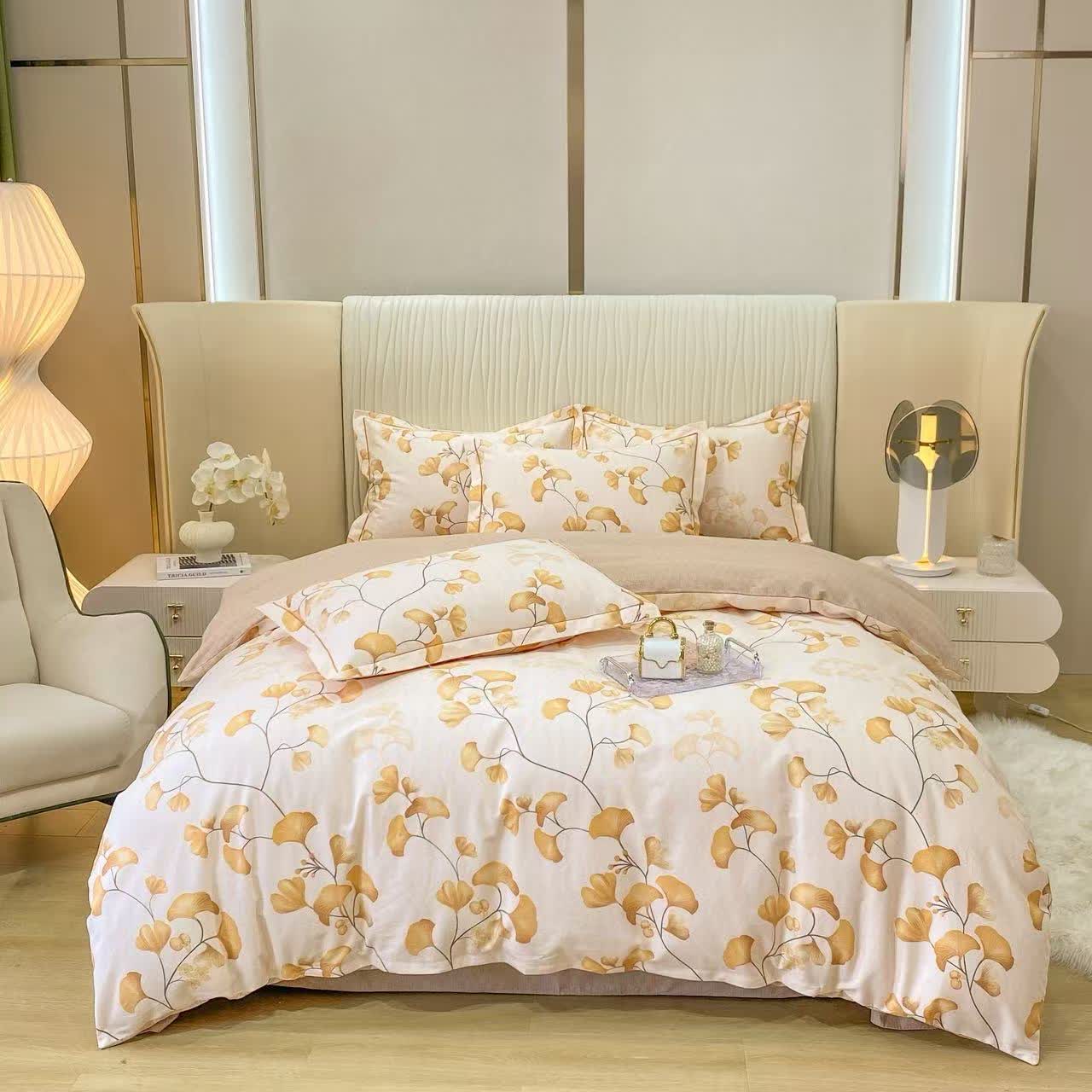 Ownkoti Harvest-inspired Ginkgo Cotton Bedding Set(4PCS) – ownkoti