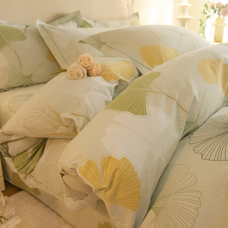 Ownkoti Fresh Ginkgo Cotton Bedding Set(4PCS) – ownkoti